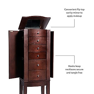 Powell Merlot Jewelry Armoire,