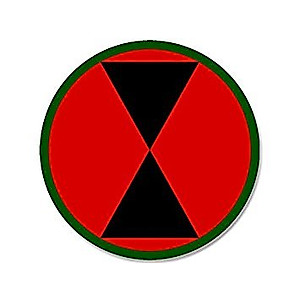 GHaynes Distributing MAGNET 7th Infantry Division Seal Shaped Magnet(decal logo seventh army military) Size: 4 x 4 inch