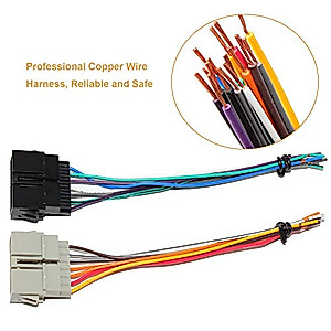 RED WOLF Car Radio Wire Harness Replacement for Dodge Ram Chrysler Jeep 1984-2002 Stereo Connector Plug Cable Aftermarket Radio Install