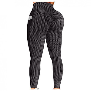 NLOMOCT Tummy Control Workout Leggings for Women Yoga Pant with Pockets High Waist Athletic Pants for Running Hiking Pant