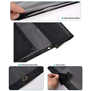 Voodonala Top Roof Mesh Sunshade Cover for Jeep TJ UV Sun Shade Protection for Jeep Wrangler TJ 1996-2006