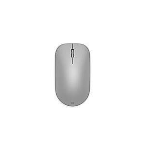 Microsoft Modern Mouse, Silver. Comfortable Right/Left Hand Use Design with Metal Scroll Wheel, Wireless, Bluetooth for PC/Laptop/Desktop, Works with Mac/Windows 8/10/11 Computers