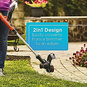 BLACK+DECKER 40V MAX* String Trimmer / Edger, 13-Inch (LST140C)