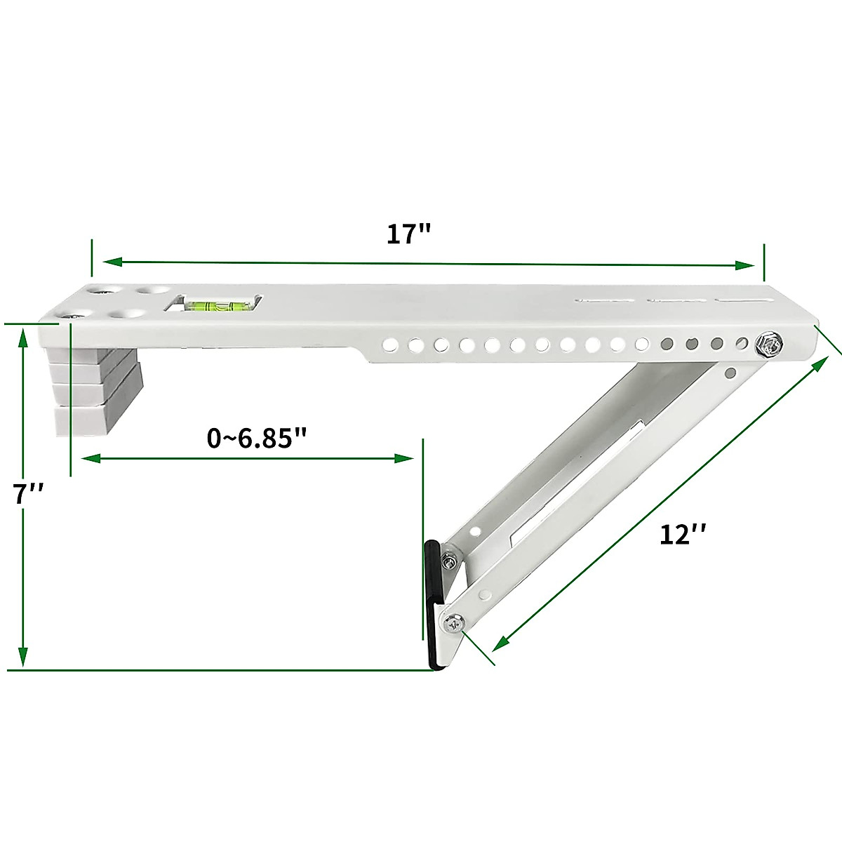 Yehchi Window Air Conditioner Mounting Support Bracket, Universal AC Unit Window Stand Mount Brackets Support Up to 165 lbs Designed for 9,000 to 22,000 BTU A/C Units
