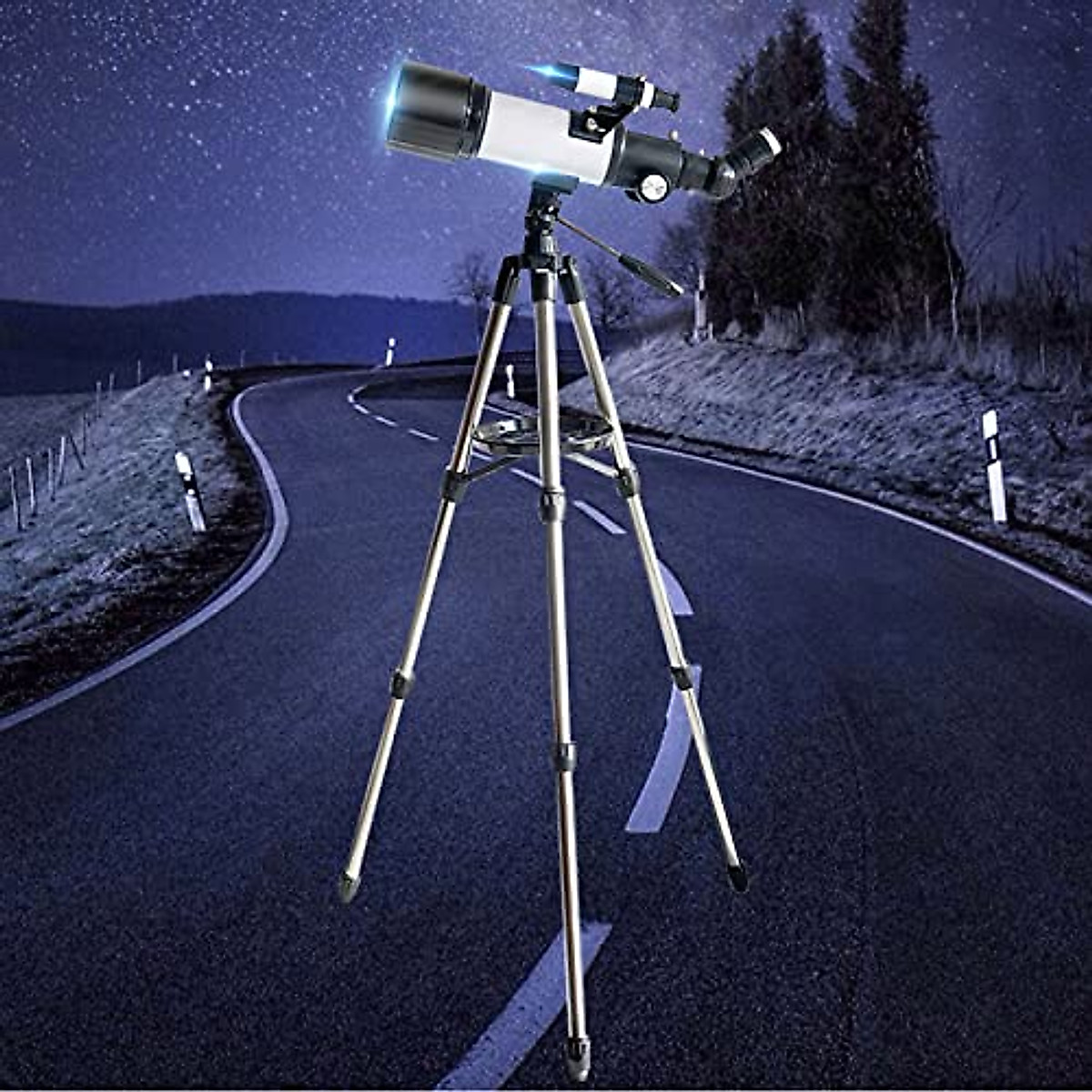 Kids Astronomical Telescope, 16x 40x 48x 120x Astronomical Telescope with Tripod ,Telescope All Optical Glass Lens FMC Multi Layer Broadband Coating 70MM Objective Lens, Telescope Astronomy Teles