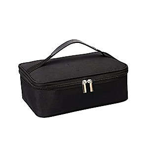 NATURAL STYLE Small Lunch Bag, Mini Portable Thermal Insulated Cooler Bag Lunch Box (Black)
