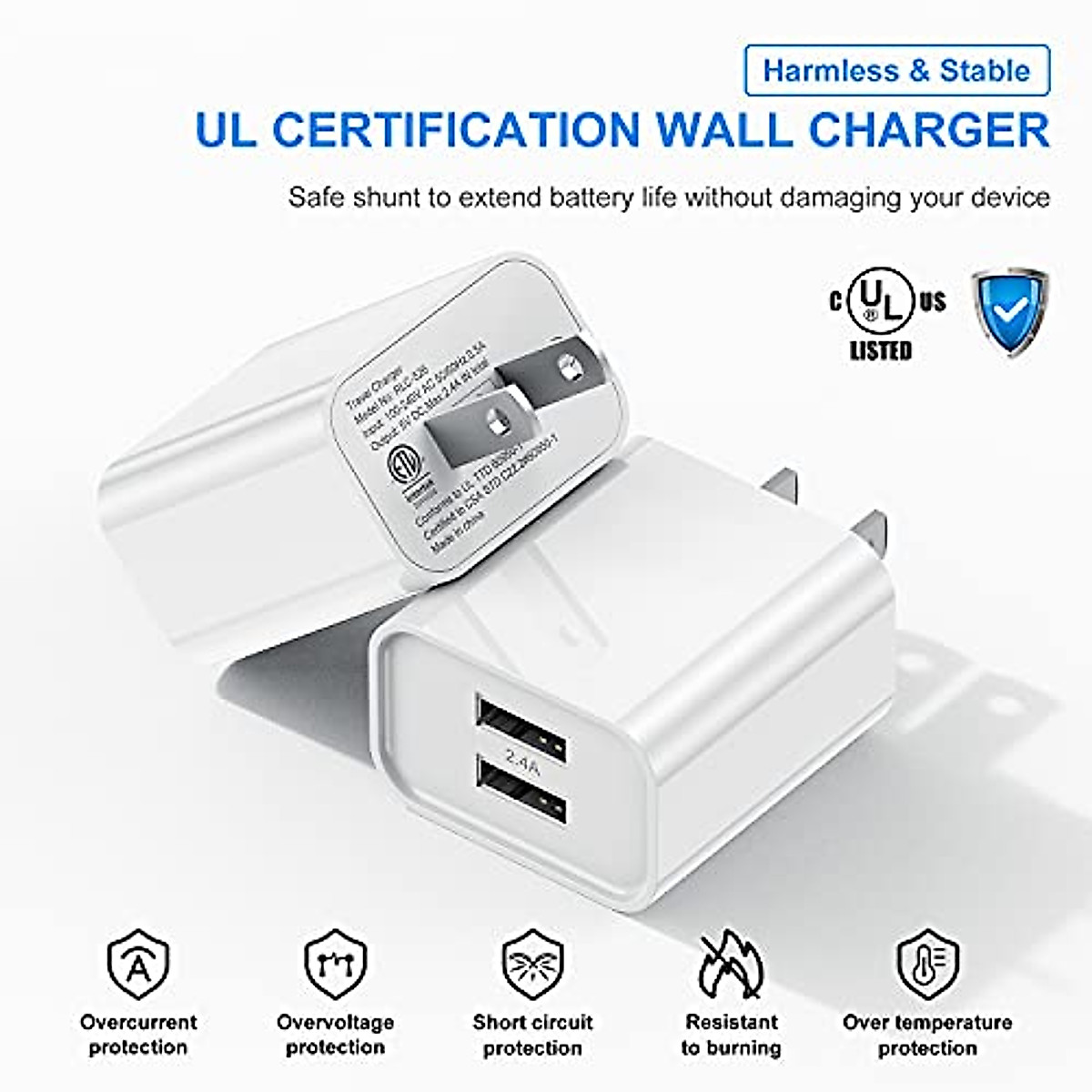 iPhone Charger and Wall Plug, [Apple MFi Certified] 2Pack 6ft Lightning Cable Cord with Fast Dual Port USB Charging Adapter Block Box for iPhone 14/13 Pro/12 Mini/11/XR/X/XS Max/8/7/6S Plus/SE/5C/iPad