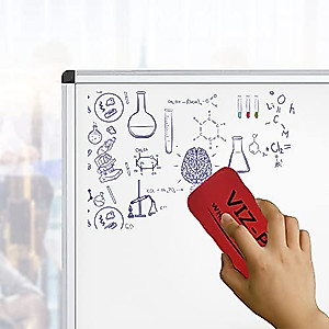 VIZ-PRO Dry Erase Board/Whiteboard, 36 X 24 Inches, Wall Mounted Board for School Office and Home