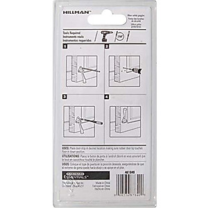 The Hillman Group 851804 4-Inch Kickdown Door Stop, Antique Brass