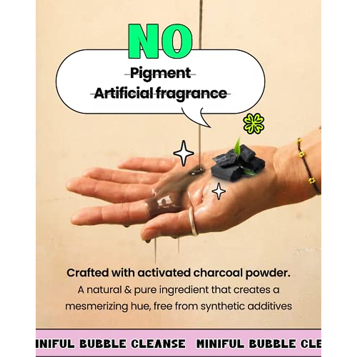 CHASIN' RABBITS Mindful Bubble Cleanse | Vegan All In One Face to Body Bubble Cleanser | Pore Purifying with Charcoal face wash for mens, For Oily Skin | 200mL/6.76 fl. oz