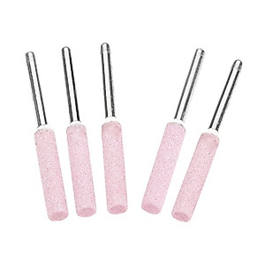 Hicello 5PCS Burr Grinding Stone File, 3/16" Chainsaw Sharpener, Polishing Grinding Tool for Chain Saw Stone Jewelry Wood