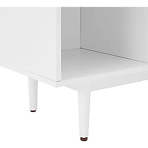 Crosley Furniture Liam Mid-Century 6-Cube Bookcase, White