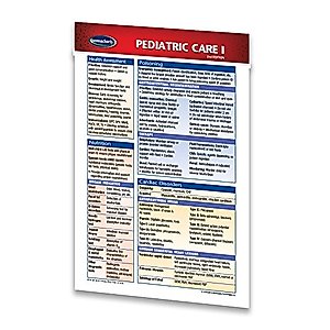 Pediatric Care Guide I - 4.5" x 6.75" Laminated Medical Pocket Quick Reference Guide by Permacharts