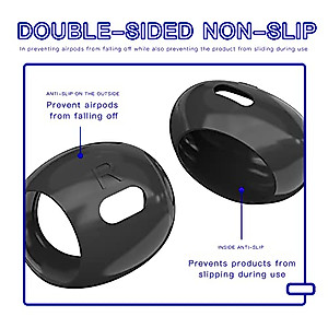 [Fit in Case] Ear Tips for AirPods Pro 2 DamonLight 3 Pairs Anti Scratches Add Grip Sport Covers [US Patent Registered] Compatible with AirPods Pro 2nd Generation (Black)