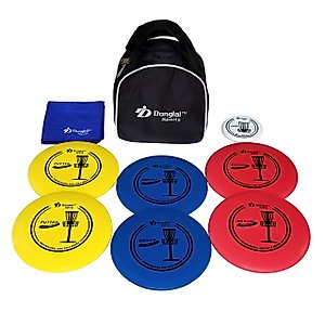 DDonglai Disc Golf Starter Set/Disc Golf Beginner Set, Included 2X Driver, 2xMid-Range, 2xPutter, Carry Bag, Towel and Mini Marker,Disc Golf Beginner Set