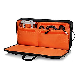 Gator Club Series DJ Backpack with Adjustable Interior and Bright Orange Lining Fits 27" Controllers (G-CLUB-CONTROL-27BP)