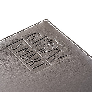 Smart Tactics Premium Backgammon Set - Large 17'' Wood & PU Leather Folding Backgammon Board Game - Green/White/Red Felt Interior - Includes Dice Cups, Doubling Cube & Instruction Manual