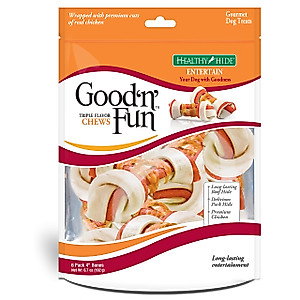 Good 'N' Fun Triple Flavor Chews, Rawhide Treats for Dogs