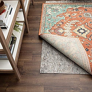 Mohawk Home 5' x 8' Non Slip Rug Pad Gripper 1/4 Thick Dual Surface Felt + Rubber Gripper - Safe for All Floors