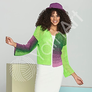 Yarn Art YarnArt Flowers Yarn 55% Cotton 45% Acrylic 250gr 1094yds Multicolor Cotton Yarn Rainbow Crochet Yarn Spring Summer - 1 Fine Sport Skein (254)