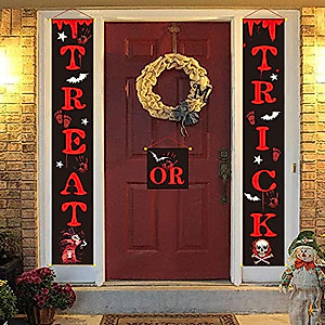 Halloween Door Decorations for Home Couplet Outdoor Hanging Banner Party Decoration Curtain Couplet Halloween Festival Supplies