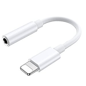kophopok Headphone Jack Adapter for iPhone, 3.5mm Headphone Jack for iPhone/Auxiliary Audio Converter Adapter Compatible with iPhone 13 12 11 XS XR X 8 7 iPad, Supports iOS13 and Later Systems.
