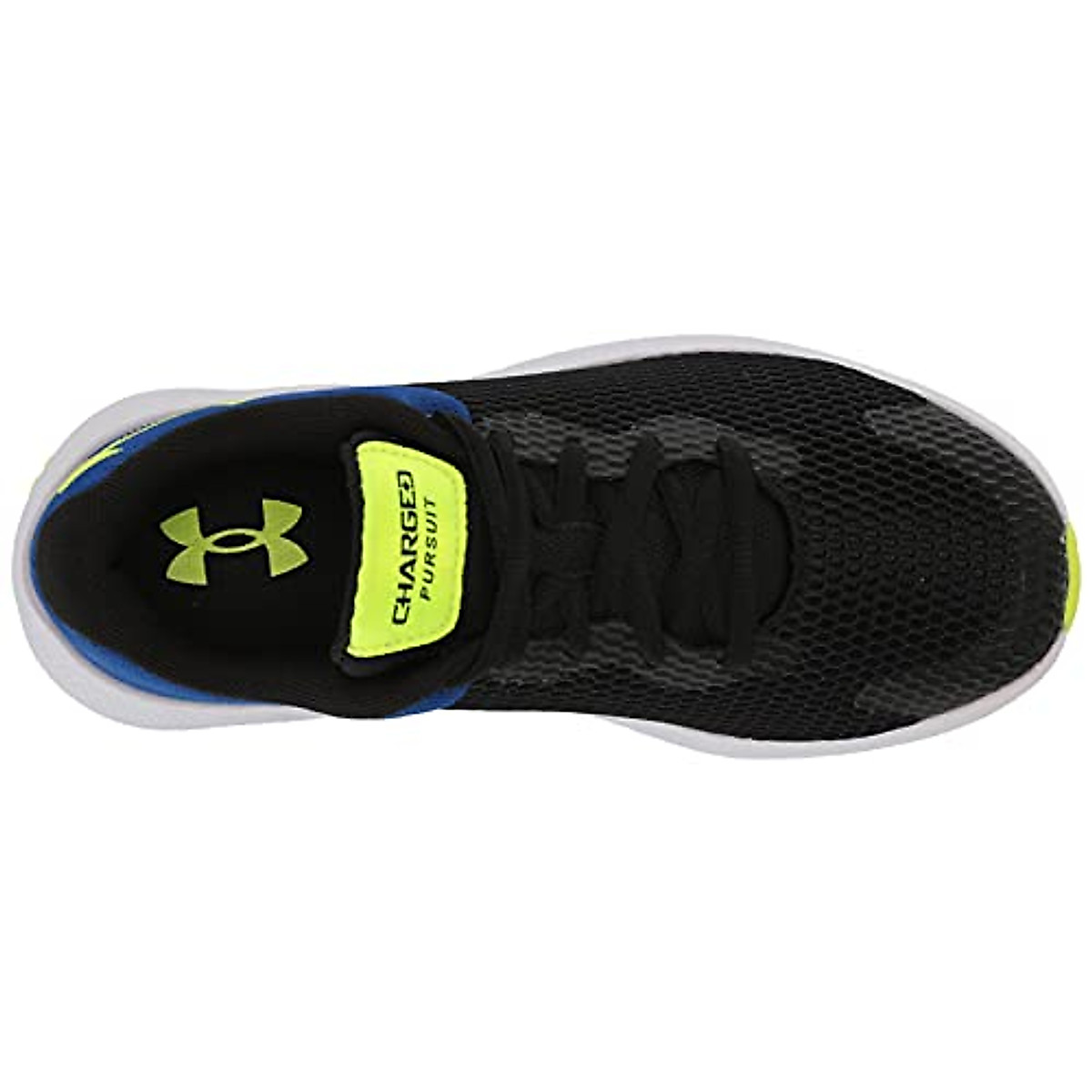 Under Armour Boys' Big Kid Grade School Charged Pursuit 2 BL, Black (003)/White, 4.5