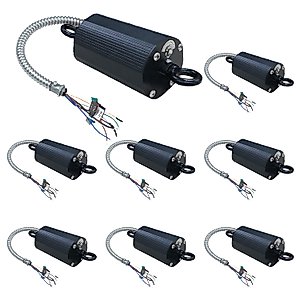 40W Emergency Driver for LED High Bay Light, 90 Min Emergency Battery Backup Power Supply Emergency LED Driver, External Driver Input AC100-347V- Output 170V DC,UL-Listed - IP65 Waterproof (8pack)