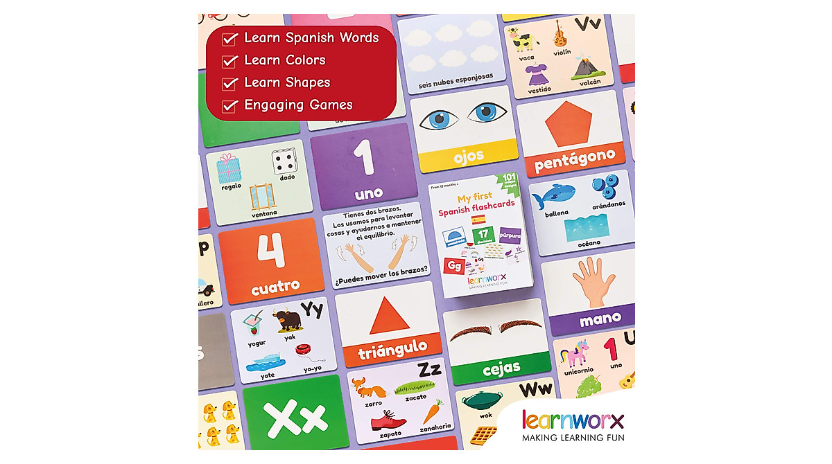 Spanish Flash Cards for Kids - Fun Learning Tool