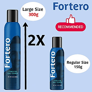 Fortero Carbonic Acid Shampoo for Hair Growth and Treating Hair Loss - AMAZON EXCLUSIVE PACKAGE- Thickening Hair Growth Shampoo with Thin, Dry or Damaged Hair, Anti Dandruff (Large, 300g)