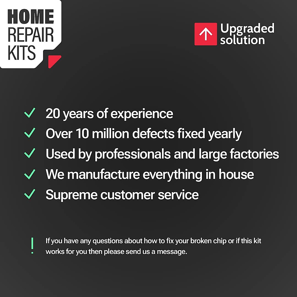 Granite, Marble, Quartz & Acrylic Repair Kit (Clear/Transparent) - Suitable for Most Repairs I Also for Tile, Countertop, Fiberglass & Ceramic Surfaces I Fix Broken Chips & Cracks in Minutes