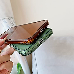 ZTOFERA Case for iPhone XR,Clear Soft Silicone Bumper Protective Retro Color Transparent Shockproof Phone Case - Green
