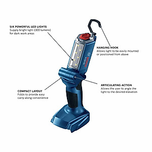 BOSCH GXL18V-497B23 18V 4-Tool Combo Kit with 2-In-1 1/4 In. and 1/2 In. Bit/Socket Impact Driver, 1/2 In. Hammer Drill/Driver, Circular Saw, Worklight with (1) CORE18V 4 Ah Battery & (1) 2 Ah Battery