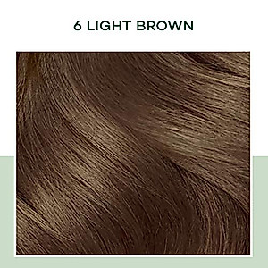 Clairol Natural Instincts Demi-Permanent Hair Dye, 6 Light Brown Hair Color, Pack of 3