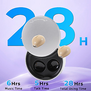 Yonblow Invisible Earbuds Wireless Bluetooth Sleep Earbuds Hidden Earbuds for Work Discreet Low Profile Earbuds Mini Sleep Headphones for Work, Sleep, Home, Music