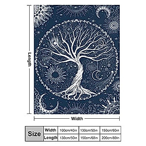Tree of Life Throw Blanket Soft All Season Fleece Blanket Sofa Bed Lightweight Blanket Print Cute Stuff for Men and Lovers 40"x50"inch