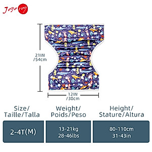 Joyo roy Swim Diapers Size 4 Reusable Girl Reusable Swim Diapers Swimming Diapers Waterproof Diapers for Swimming Water Diaper Toddler Swim Diaper Swimmer Diapers Baby Swim Diaper Reusable Girls 2-4T