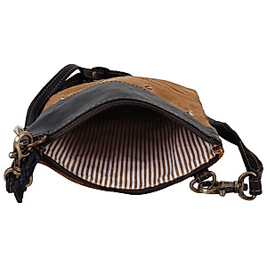 VAAN & Co Women's Brisk Python Small Cross Body Upcycled Genuine Leather Bag Python