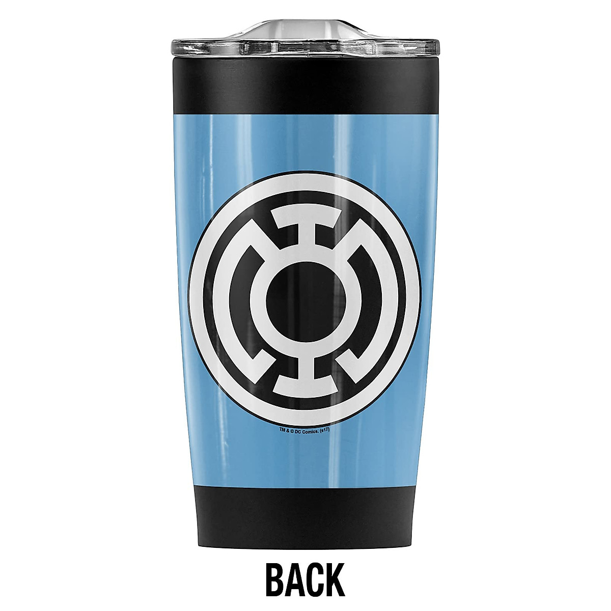 Green Lantern Blue Lantern Logo Stainless Steel Tumbler 20 oz Coffee Travel Mug/Cup, Vacuum Insulated & Double Wall with Leakproof Sliding Lid | Great for Hot Drinks and Cold Beverages