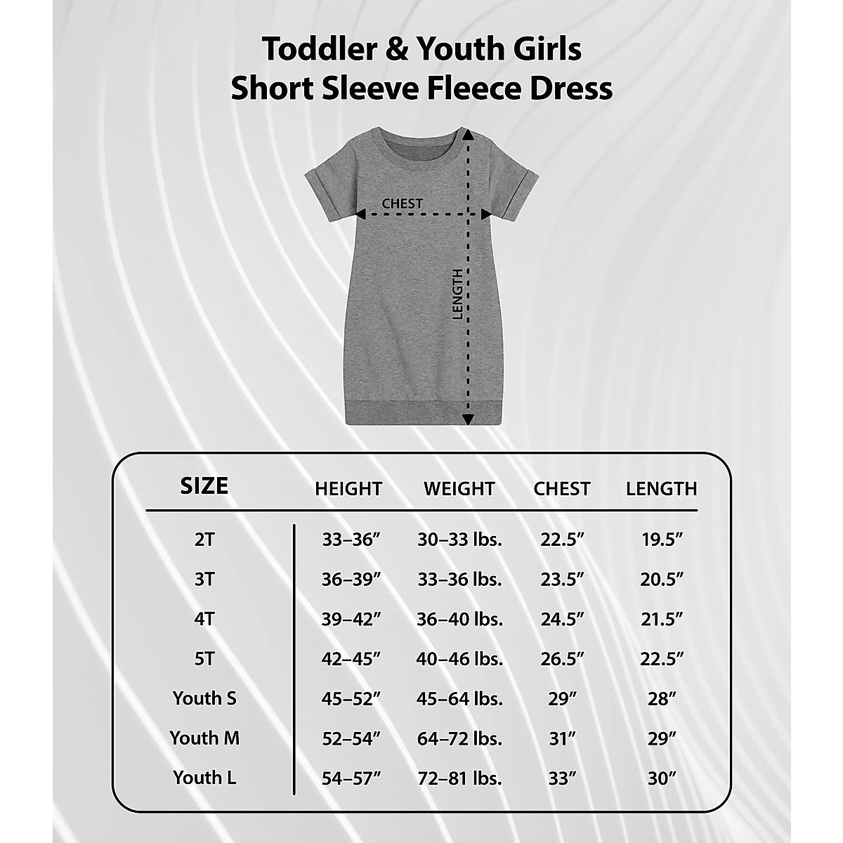 HYBRID APPAREL - Spongebob Squarepants - Patrick Sparkers Flag - Toddler & Youth Girls Fleece Dress - Size 2T Heather Grey