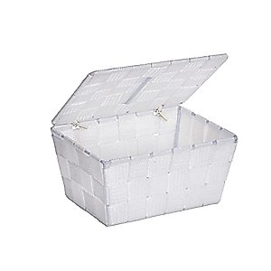 WENKO Adria 22077100 Storage Basket White Plastic 28 x 28 x 18 cm