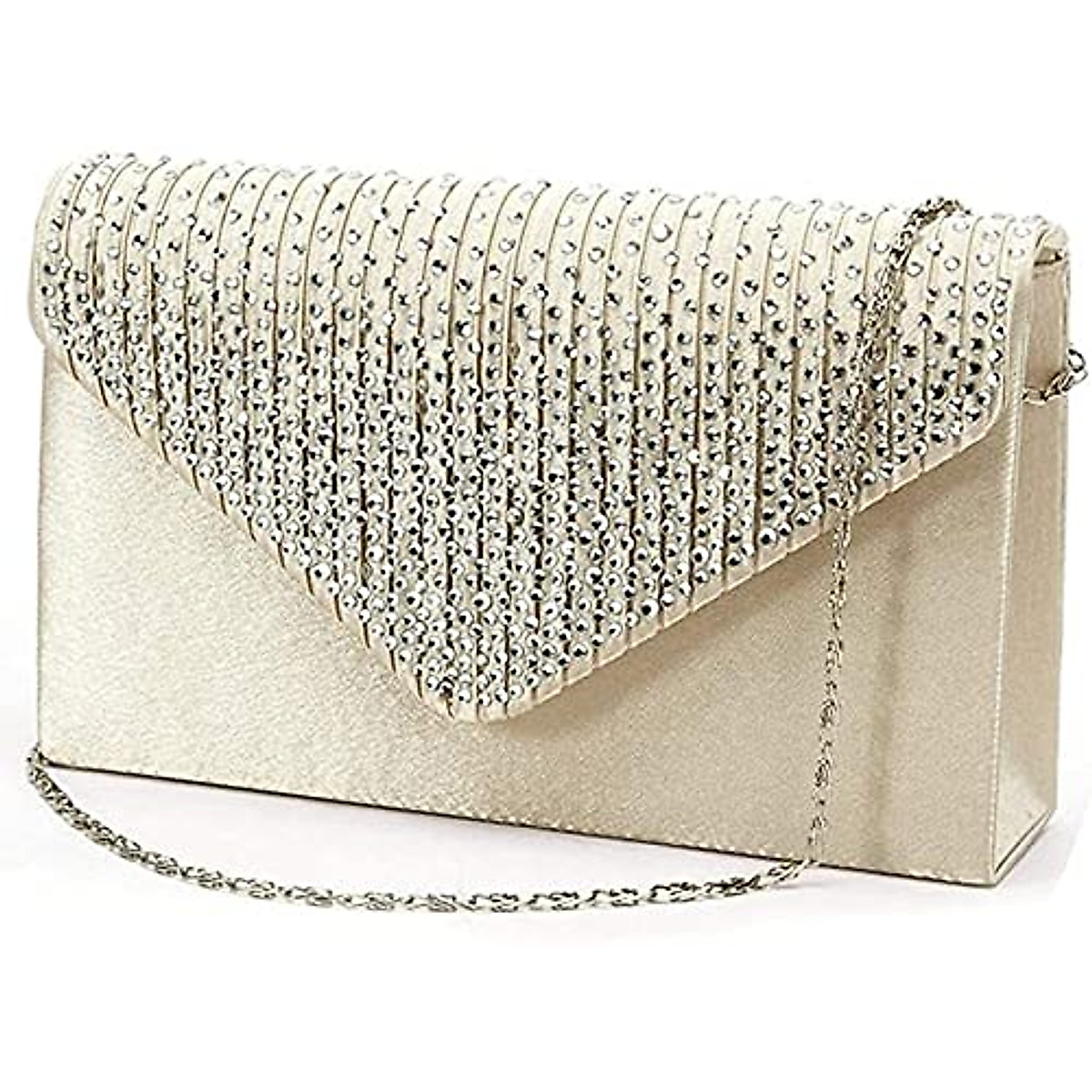 LIFEWISH Envelope Evening Bag Glitter Rhinestone Clutch Purse Wedding Party Shoulder Bag for Women