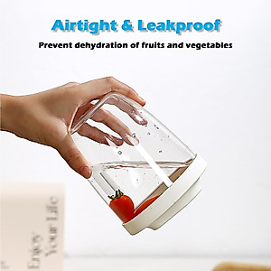 daasigwaa Fresh Fruit Salad Storage Cup To Go With Lids, Fork & Drain Baskets, Reusable Leakproof Food Storage Containers With Removable Colander Keep Fruits, vegetables Fresh Longer, 22 oz(Pink)