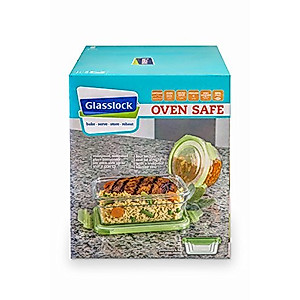 Tempered Glasslock Storage Containers 20pc set Green Lids Microwave & Oven Safe Airtight Anti Spill Proof