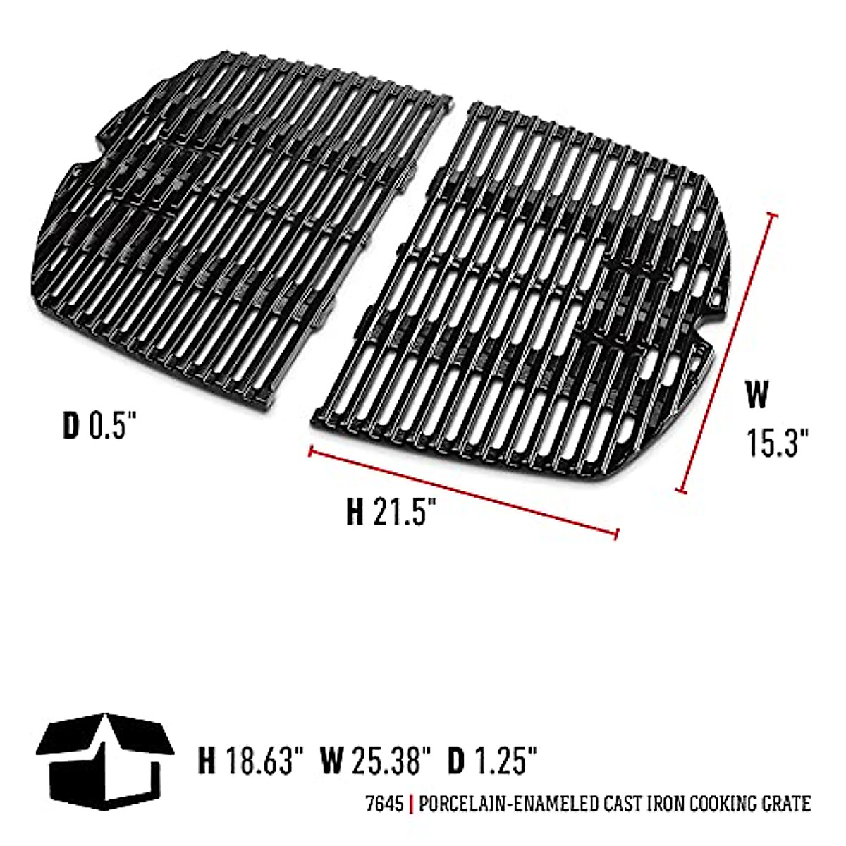 Weber 7645 Porcelain-Enameled Cast Iron Cooking Grate