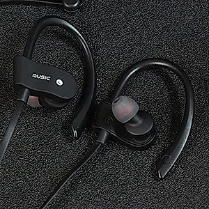Lobonbo Anti-Lost Earphone RT558 Wireless Headset Wire-Controlled Call Music Earplugs in-Ear Sports Earphones(Black)
