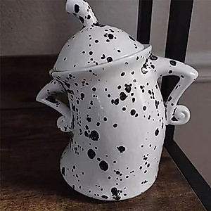 XbaLm Canister with Attitude,Cute Storage Canister, Food Storage Jar with Airtight Lid for Kitchen,Perfect for Coffee Tea Sugar Spices Ceramics Jars (purple)