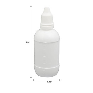 sourcing map PE Plastic Dropping Bottle Squeeze Dropper Storage Container 50ml White