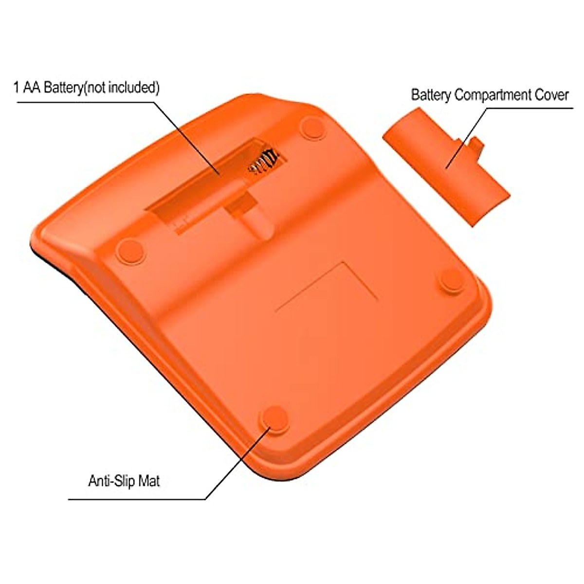 Helect Calculator, Standard Function Desktop Calculator (Orange)