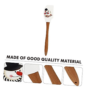 VINTORKY Christmas Baking Utensils 1pc Silicone Cream Spatula Holiday Spatulas and Mixing Spoons Festive Kitchen Tool